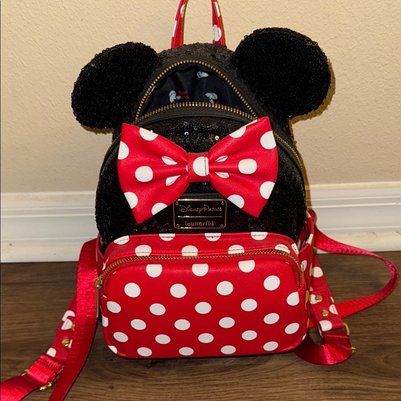 Loungefly | Bags | Loungefly Disney Minnie Black And Red Polka Dot ...